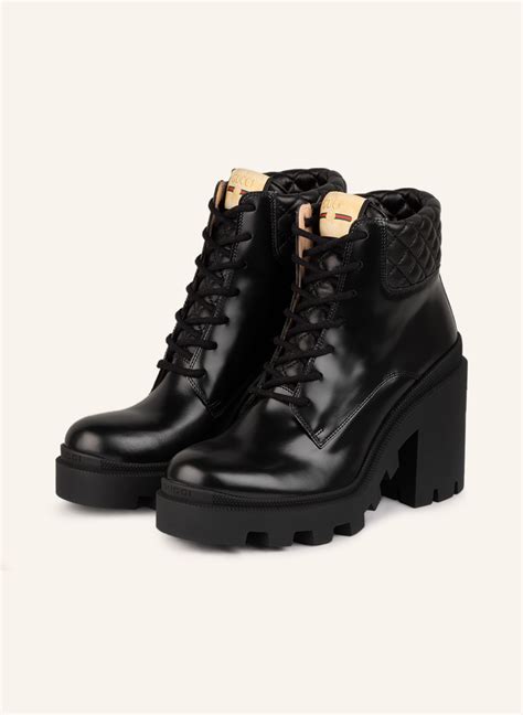 Gucci Lace Up Boots In 1000 Black