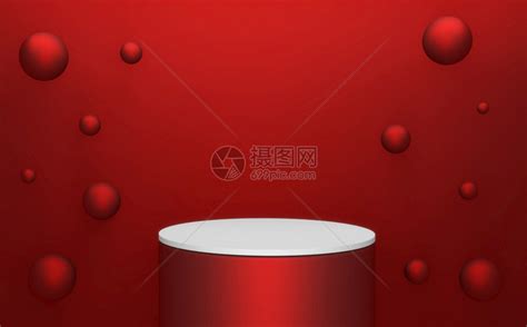 用于产品展示的红色讲台几何仪3d高清图片下载 正版图片303798675 摄图网