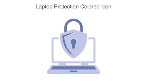laptop protection colored icon in powerpoint pptx png and editable eps