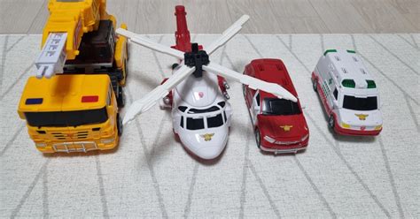 헬로카봇 마이티가드소방차경찰차구급차헬기 4종 송림동 유아동 당근 중고거래