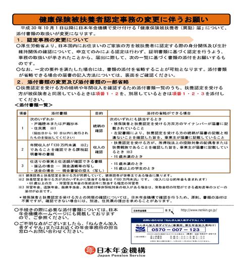 協会けんぽの健康保険被扶養者認定事務が2018年10月1日から変更に 中部労務管理センター