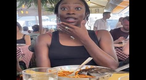 Bird Eats Womans Spaghetti And She Eats After It When It Flies Off