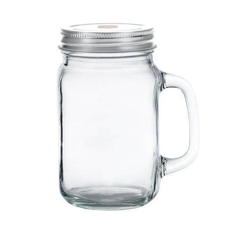 Mason Jar With Handle Lid Straw Hole 8 Artofit