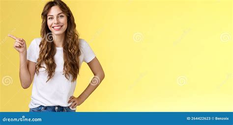 Confident Sassy Good Looking Young Friendly Woman Grinning Satisfied