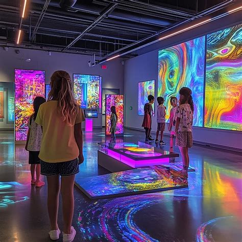 Interactive Art Experience Area In The Gallery Premium Ai Generated Image