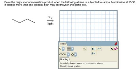 Solved Draw The Major Monobromination Product When The Chegg