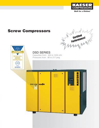 Esd And Fsd Compressors Kaeser Compressors Pdf Catalogs Technical