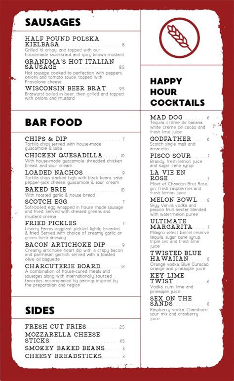 Textured Pub Menu Design Template By Musthavemenus