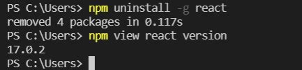 Javascript React Is Not Getting Uninstalled In Windows Stack Overflow