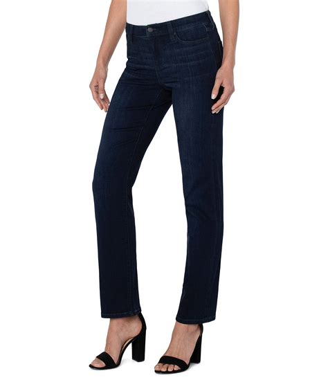 Liverpool Los Angeles Kennedy Silky Stretch Straight Leg Mid Rise Denim