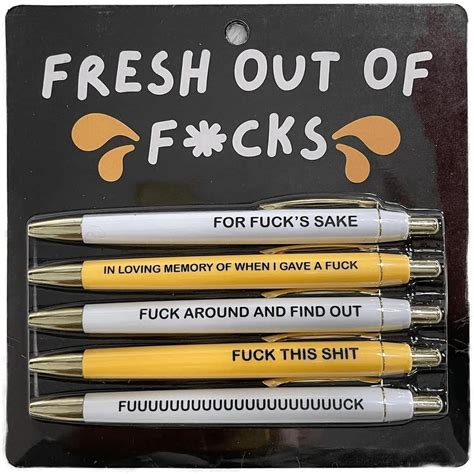 Mintiml Motivational Badass Pen Set Funny Pens Swear Word Daily Pen