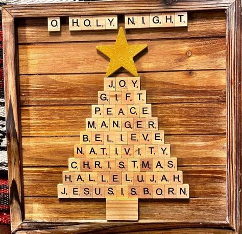 Scrabble Tile Christmas Tree Ornament