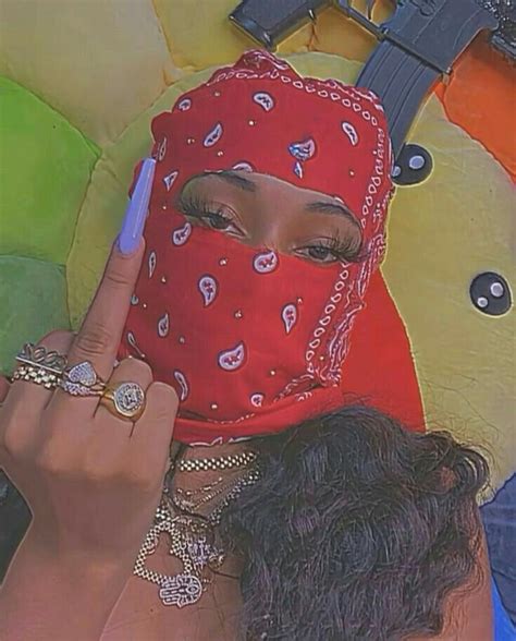 Hood Baddie Wallpaper Hood Girl Aesthetic Wallpaper Red Bandana Pfp