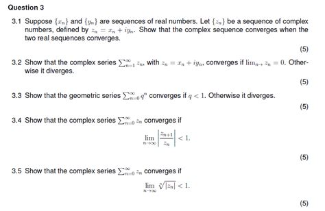 Solved Question 3 31 Suppose En And Yn Are Sequences Of