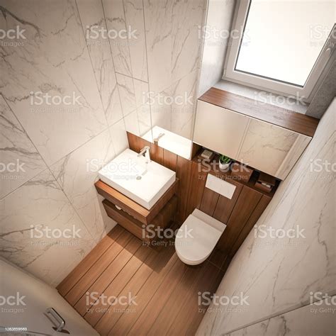 인테리어 디자인 아키텍처 컴퓨터는 욕실의 이미지를 생성 아키텍처 시각화 3d 렌더링 0명에 대한 스톡 사진 및 기타 이미지