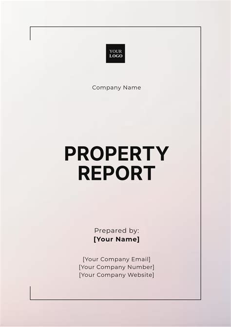 Free Property Condition Report Template To Edit Online