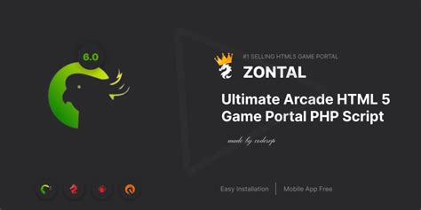 Zontal Arcade Html 5 Game Portal Php Script Nullsto Best Webmaster