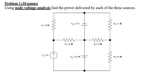 solved problem 3 using node voltage analysis determine