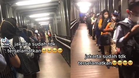 Viral Antrean Panjang Penumpang Di Halte Transjakarta Senayan Bisa