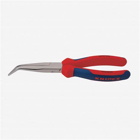 Knipex 3825200 Angled Long Nose Pliers Without Cutter Comfort Grip 8
