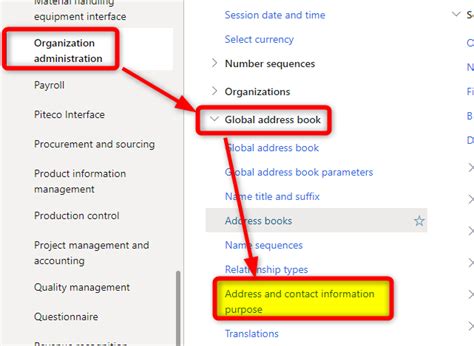 Ax D365fo Create A New Purpose For Address Or Contact Ax Dynamics 365 For Finance And