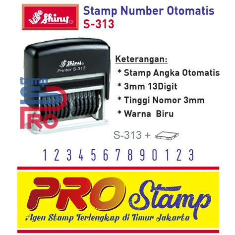 Jual Stempel Angka Shiny S 313 Stempel 13 Digit Angka 3 Mm