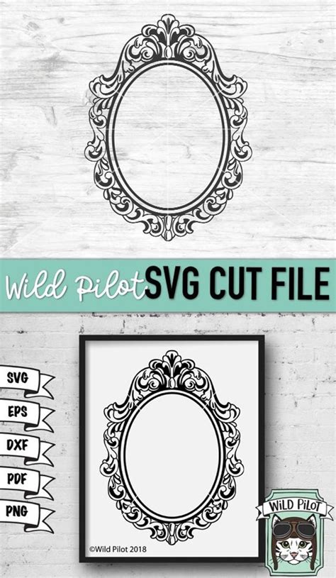 Monogram Frame Svg Decorative Frame Svg File Ornate Frame Clipart