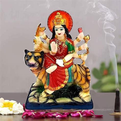 Krishnagallery1 Polyresin Sherawali Mata Durga Maa Murti Statue For