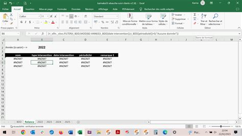 Tableau Excel Relance Annuelle Clients