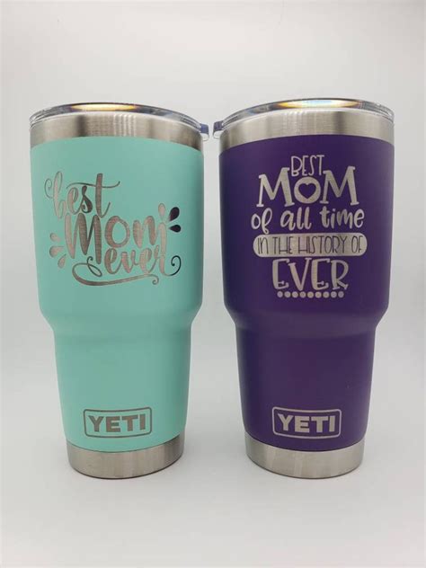 Best Mom Ever Laser Engraved Yeti Rambler Tumbler Etsy