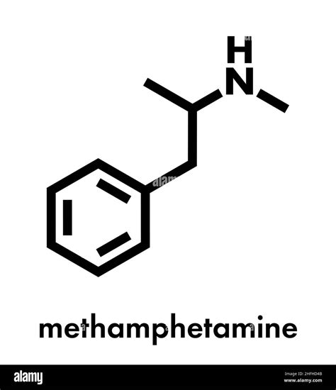 Methamphetamine Crystal Meth Methamfetamine Stimulant Drug Molecule