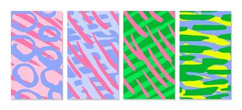 녹색 분홍색 파란색 색상의 봄 계절 디자인에 대한 배경 배경 화면 커버의 추상 벡터 밝은 세트 템플릿 소셜 미디어 이야기 전단지 0명에 대한 스톡 벡터 아트 및 기타 이미지