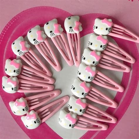 Hello Kitty Hair Clips In 2024 Diy Hello Kitty Hello Kitty Pink