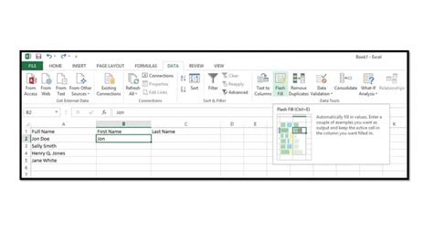 Using Flash Fill In Microsoft Excel 2013 Teachucomp Inc