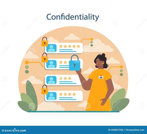 Confidentiality Human Resources Manager Soft Skills Stock Illustration