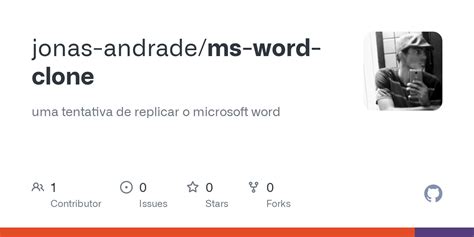 github jonas andrade ms word clone uma tentativa de replicar o