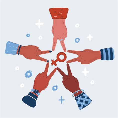 Premium Vector Vector Illustration Of Hands Of Diverse Group Of Women