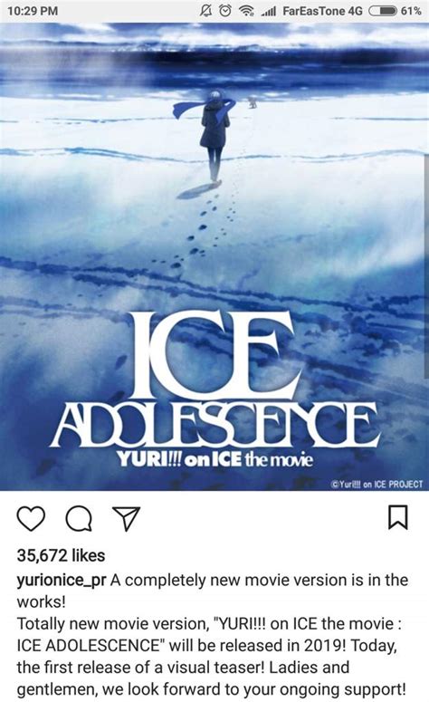 Yuri On Ice Movie Ice Adolescence Yaoi Worshippers Amino