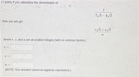 solved algebrareview problem 55 where r the exponent of g