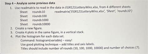 Step Analyze Some Previous Data Use Readmatrix Chegg