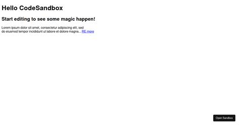 React Text Collapse Examples Codesandbox