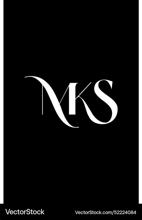 Mks Letter Logo Design Royalty Free Vector Image