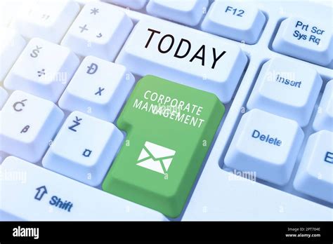 Text Sign Showing Corporate Management Internet Concept All Levels Of Managerial Personnel And
