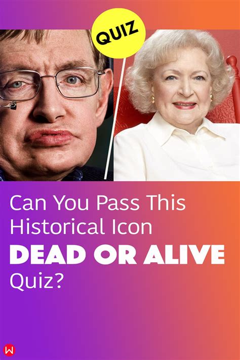 Quiz Can You Pass This Historical Icon Dead Or Alive Quiz Artofit