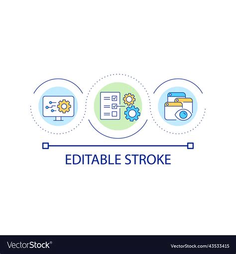Content Research And Analysis Loop Concept Icon Vector Image