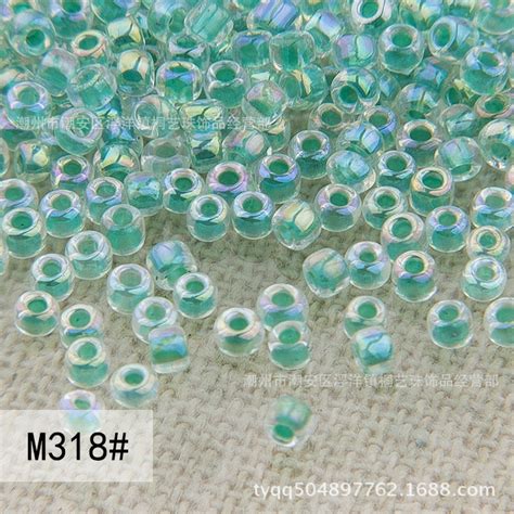Diy。星牌米珠透明染心彩色玻璃珠系列2mm 阿里巴巴