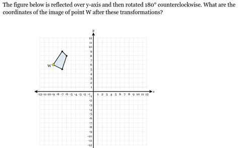 Solved The Figure Below Is Reflected Over Y Axis And Then Rotated 180