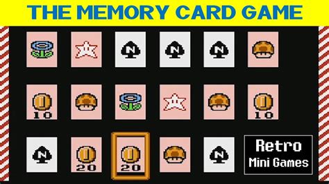 The Memory Card Game Super Mario Bros 3 Nes Retro Mini Games