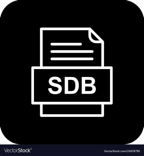 Sdb File Document Icon Royalty Free Vector Image