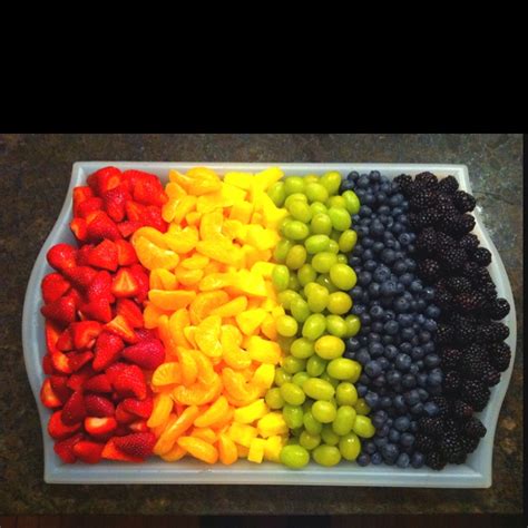 Rainbow Fruit Tray Marshmallow Clouds And Chocolate Fountain Rainbow